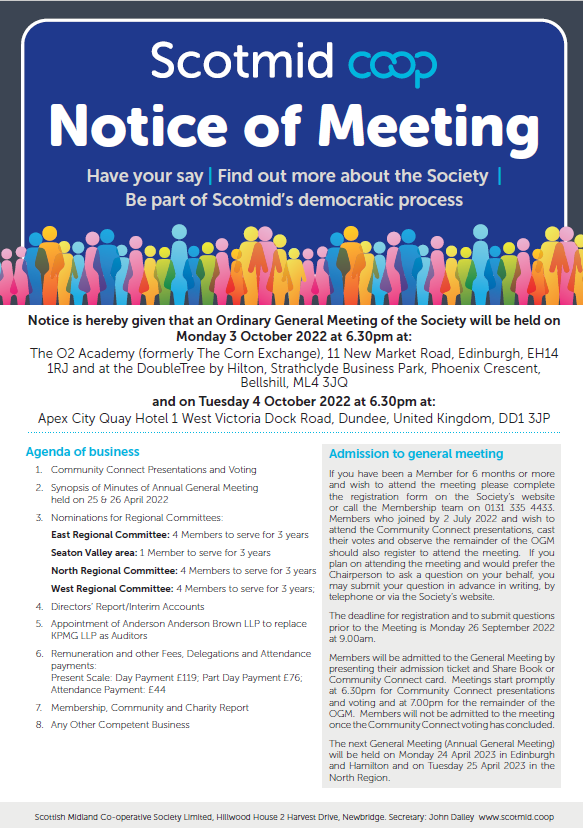 OGM 2022 - Scotmid Co-operative